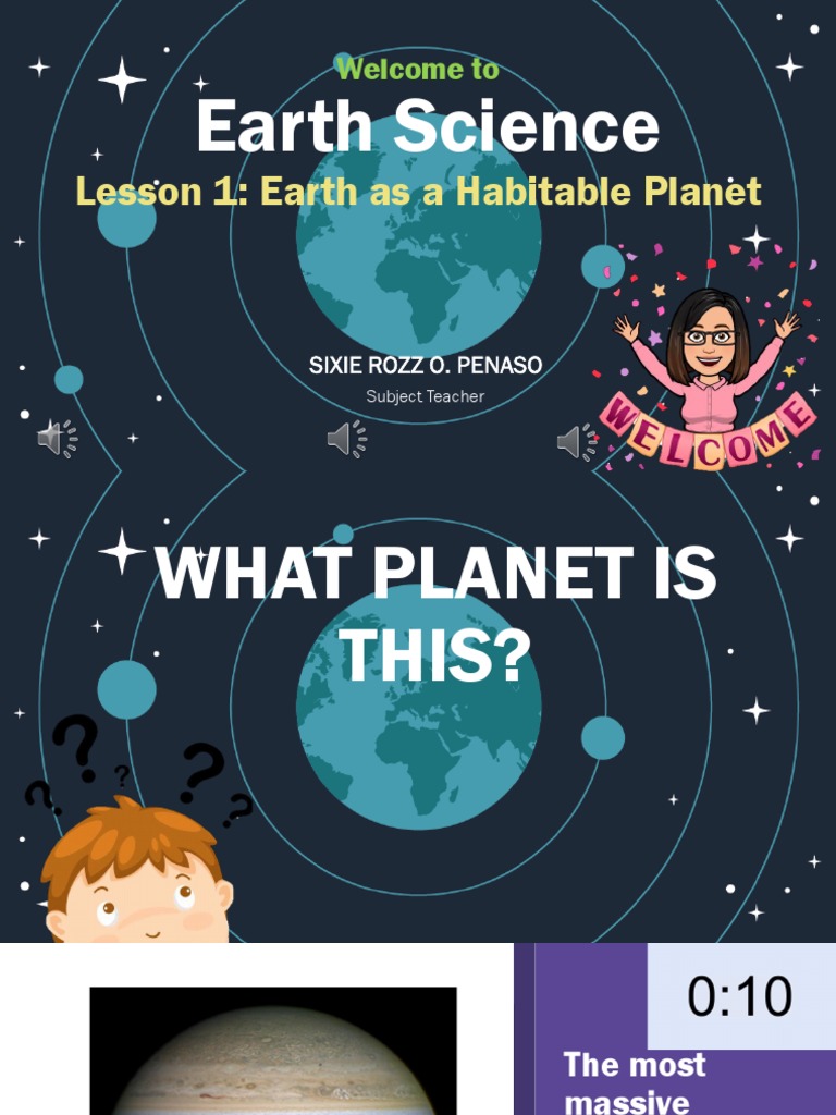 EARTH AS A HABITABLE PLANET With Crash Landing Planet Descirption | PDF ...