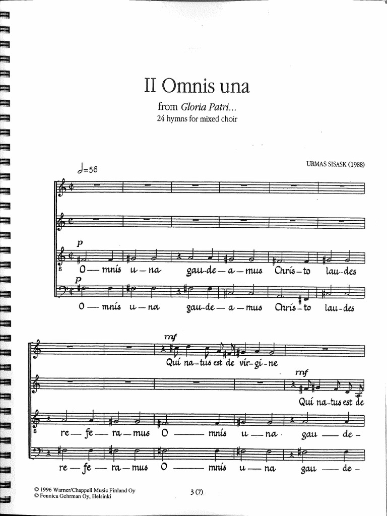 Urmas Sisask 2 Omnis Una | PDF