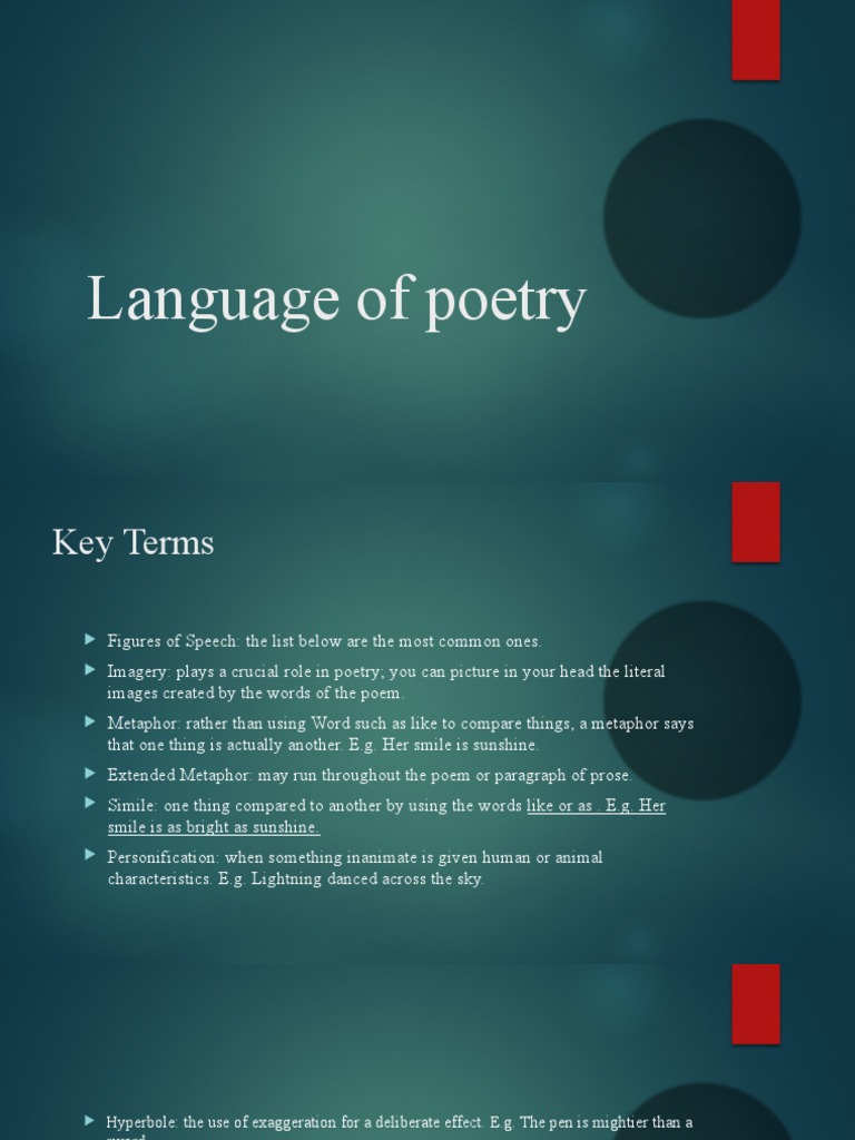 Language of Poetry | PDF | Poetry | Sonnets