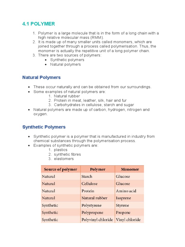 c4 Polymer | Download Free PDF | Polymers | Natural Rubber