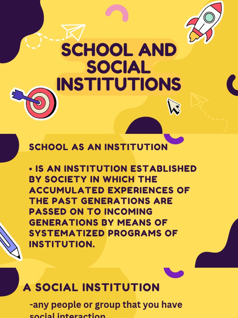 Role of School as a Social Institution | PDF | Family | Institution
