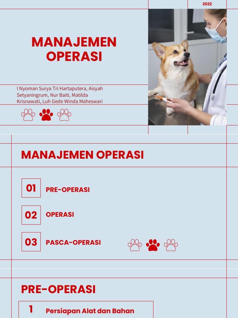 Manajemen Operasi Hewan: Prosedur dan Persiapan | PDF