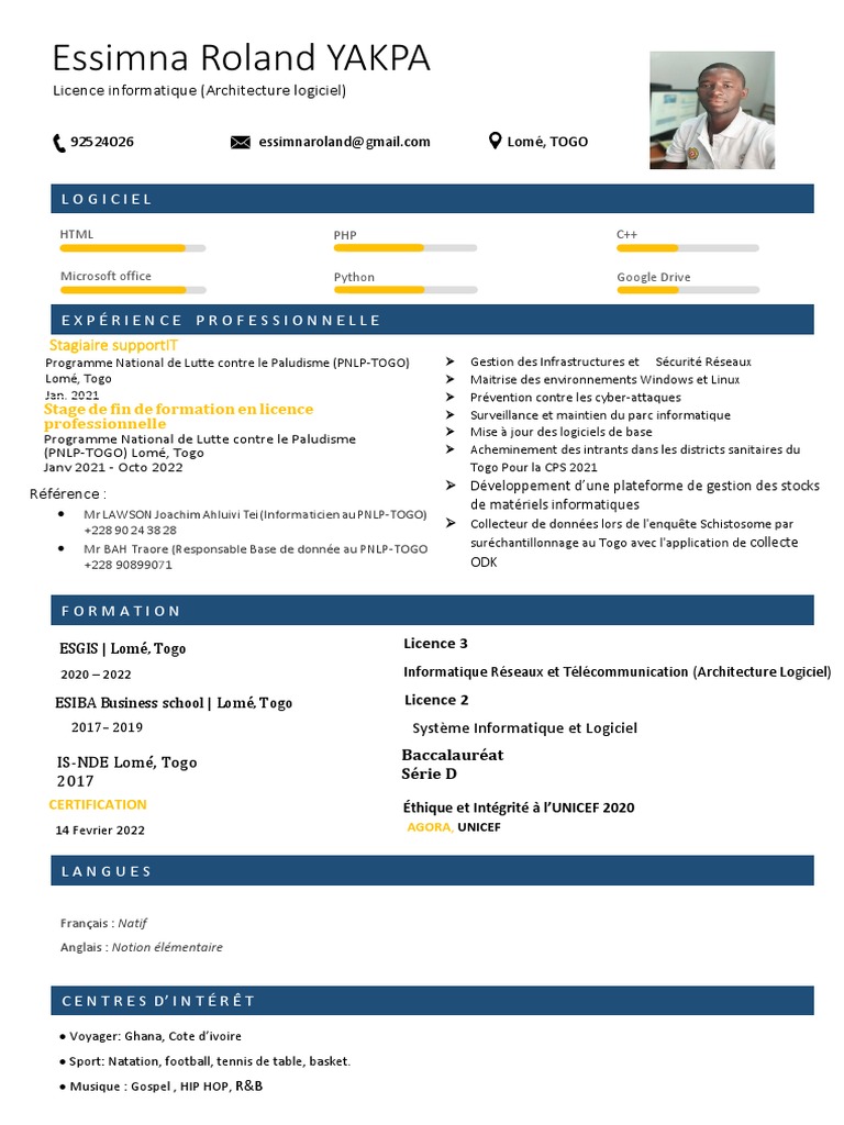 CV Roless | PDF | Informatique | Génie logiciel