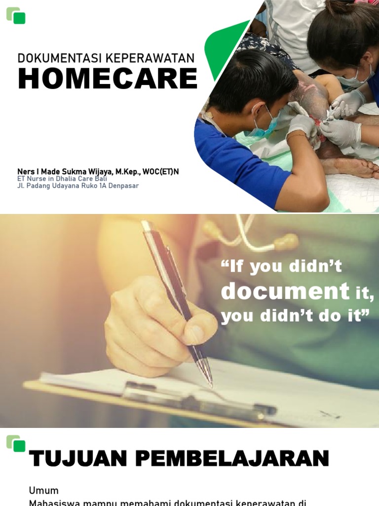 Dokumentasi Keperawatan Homecare | PDF | Karier & Perkembangan | Pengembangan Diri