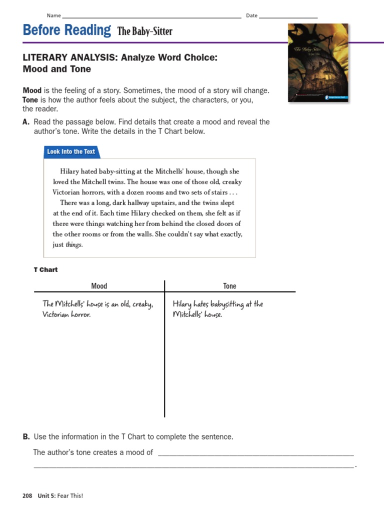 Analyze Mood and Tone | PDF | Reading Comprehension