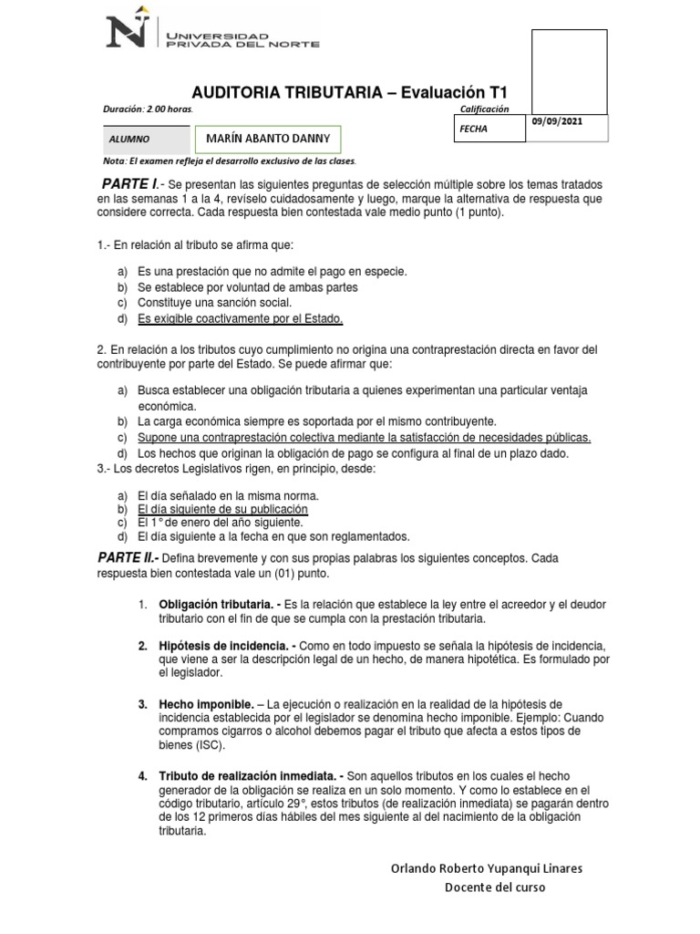 Exámen T1 | PDF | Pagos | Gobierno