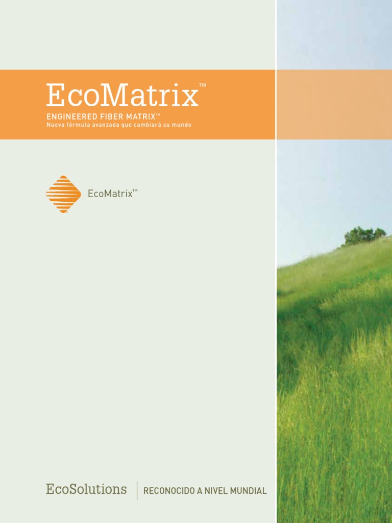 EcoMatrix Brochure - Spanish - A008-40222 | PDF | Agua | Ciencias de la ...