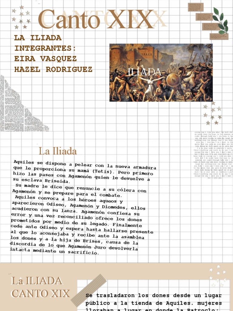 Canto Xix La Iliada | PDF | Héctor | Aquiles