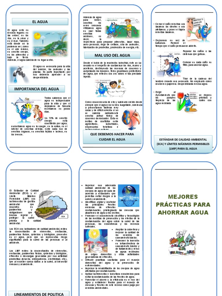 Triptico Del Agua 3 | PDF | Agua | Saneamiento