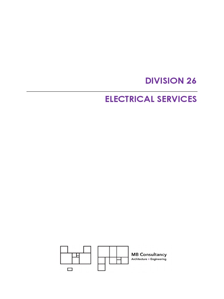 DIVISION 26 - Electrical | PDF | Specification (Technical Standard ...