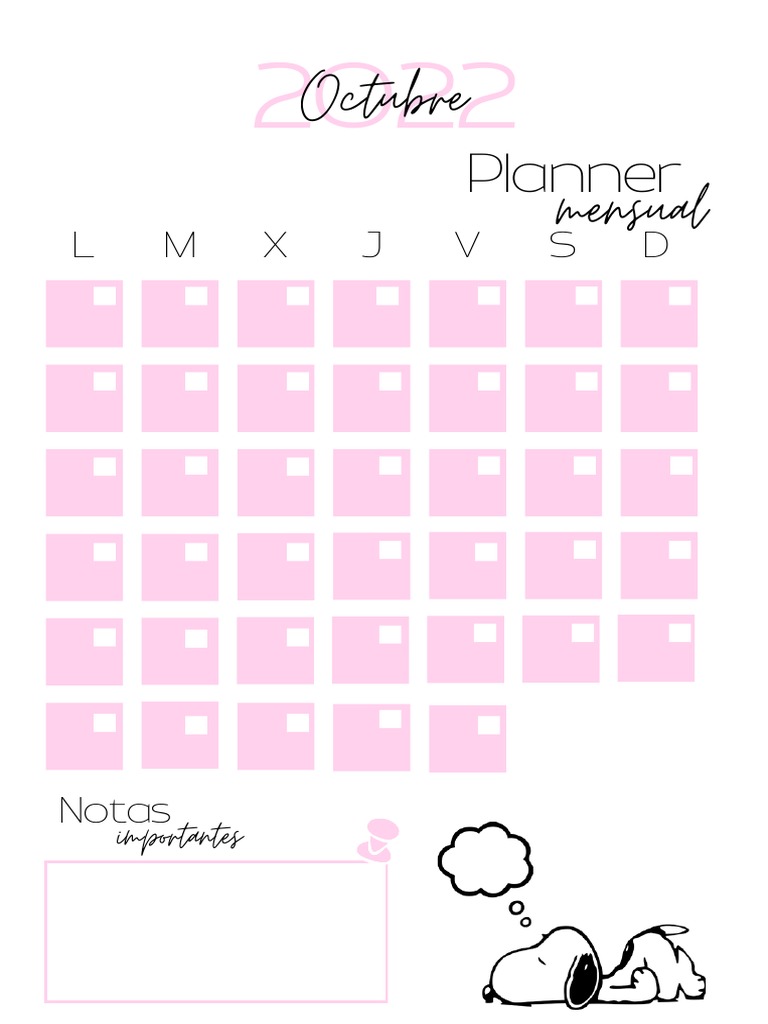 Planner Mensual | PDF