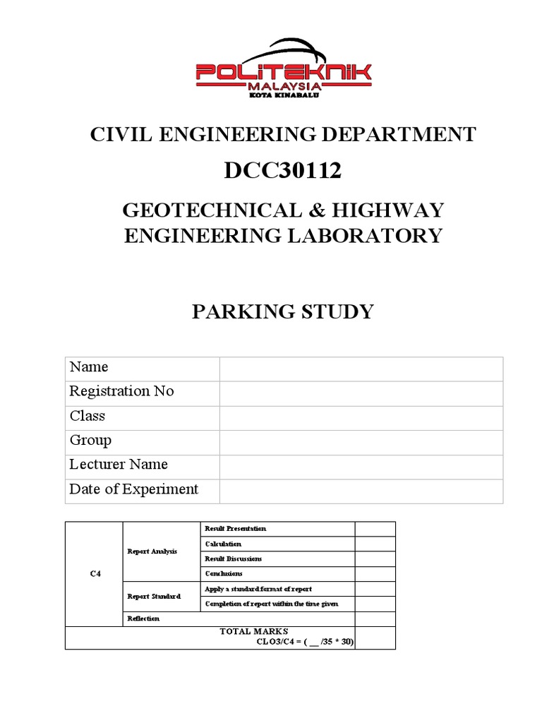 P7 Parking Study | Download Free PDF | Parking | Data