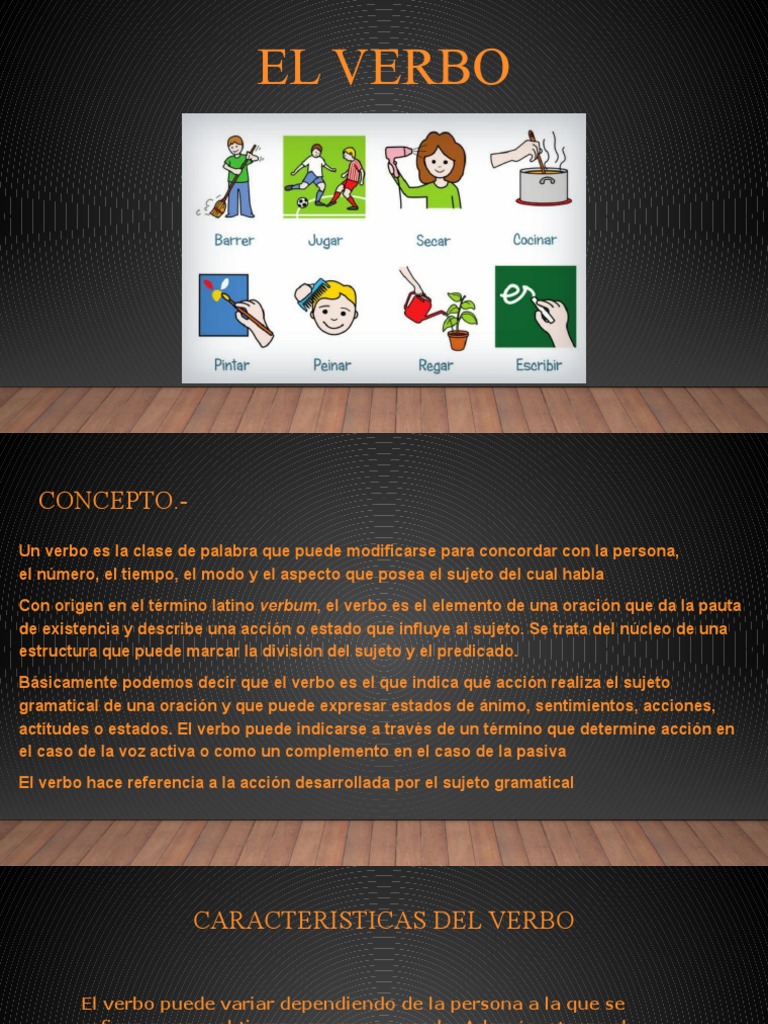 Características del Verbo en Gramática | PDF | Verbo | Asunto (gramática)