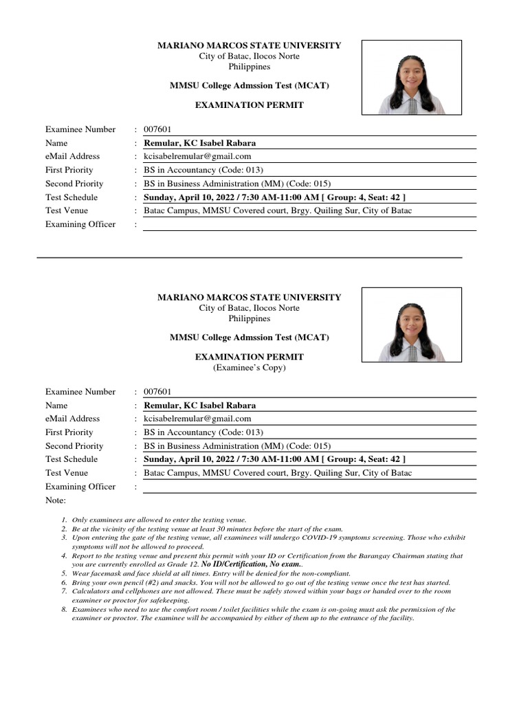 Remular, KC Isabel YU 007601 | PDF | Student Assessment And Evaluation ...