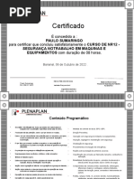 Modelo Certificado NR-12 | PDF