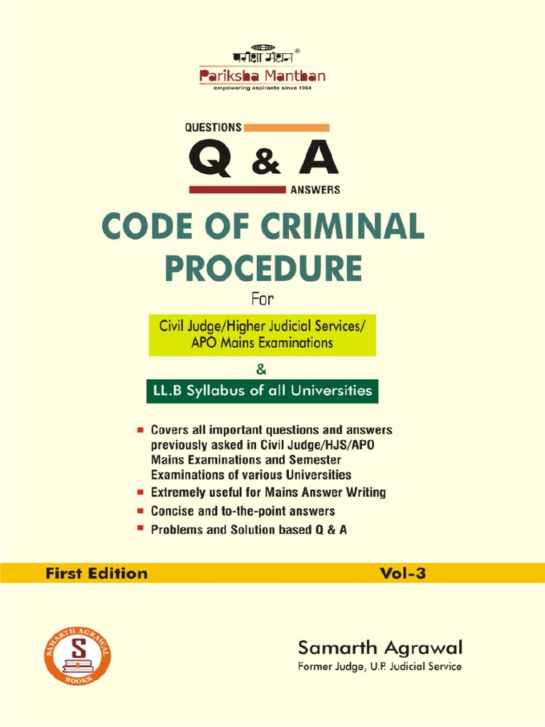 Book Preview - Q and A CRPC | Download Free PDF | Magistrate | Bail