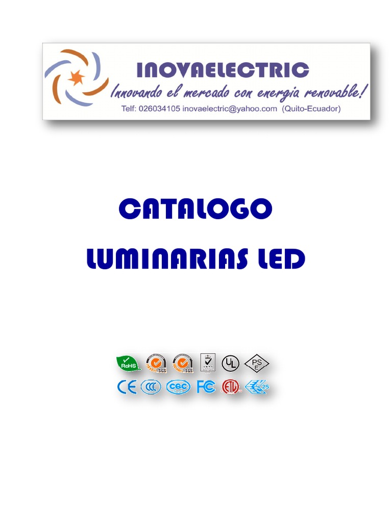 Catalogo Luminarias Led | Descargar gratis PDF | Diodo emisor de luz | Uso eficiente de energía