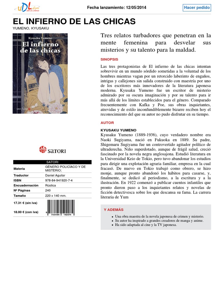 El Infierno de Las Chicas | PDF | Novelas