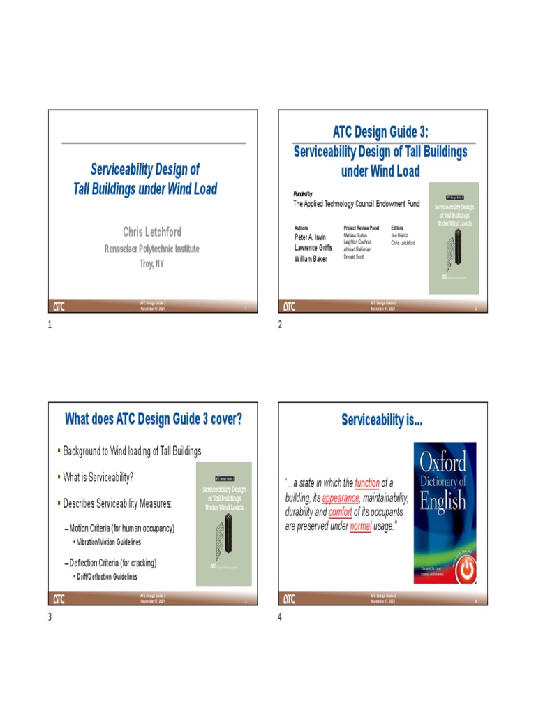 ATC Occupancy Codes for Wind Design | PDF | Beam (Structure) | Stiffness