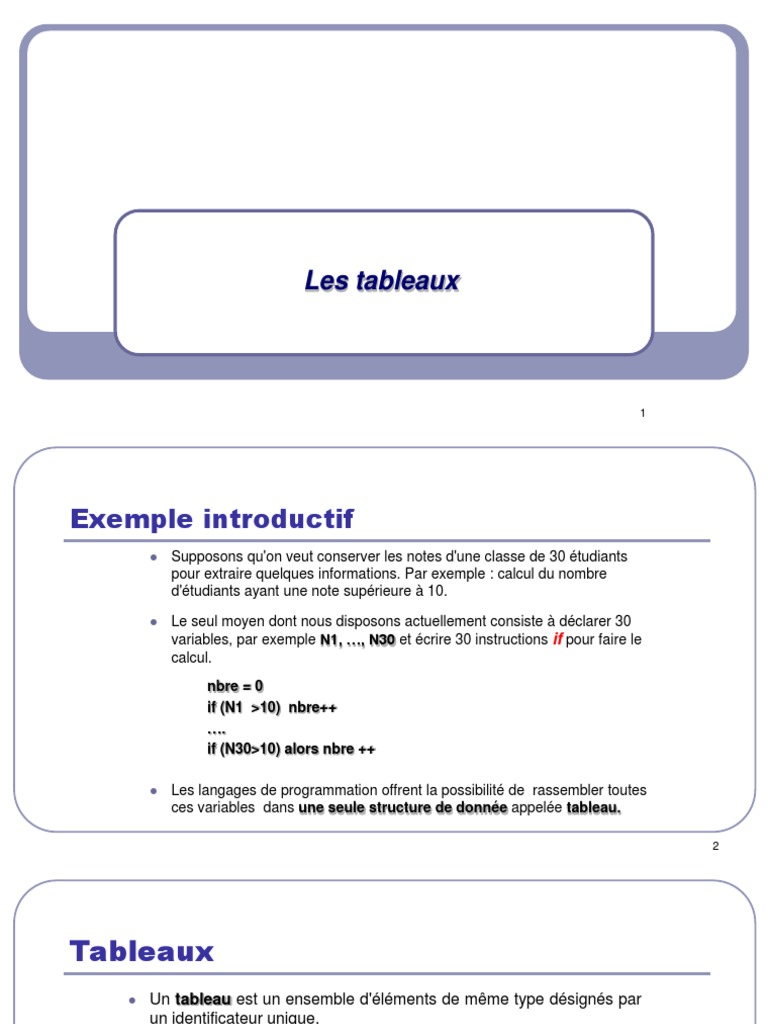 Cours Master2 | PDF | Tableau (structure de données) | Génie logiciel