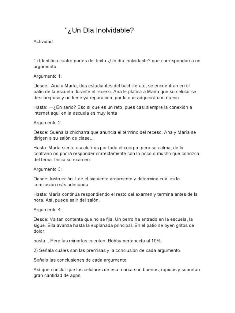 Un Día Inolvidable | PDF