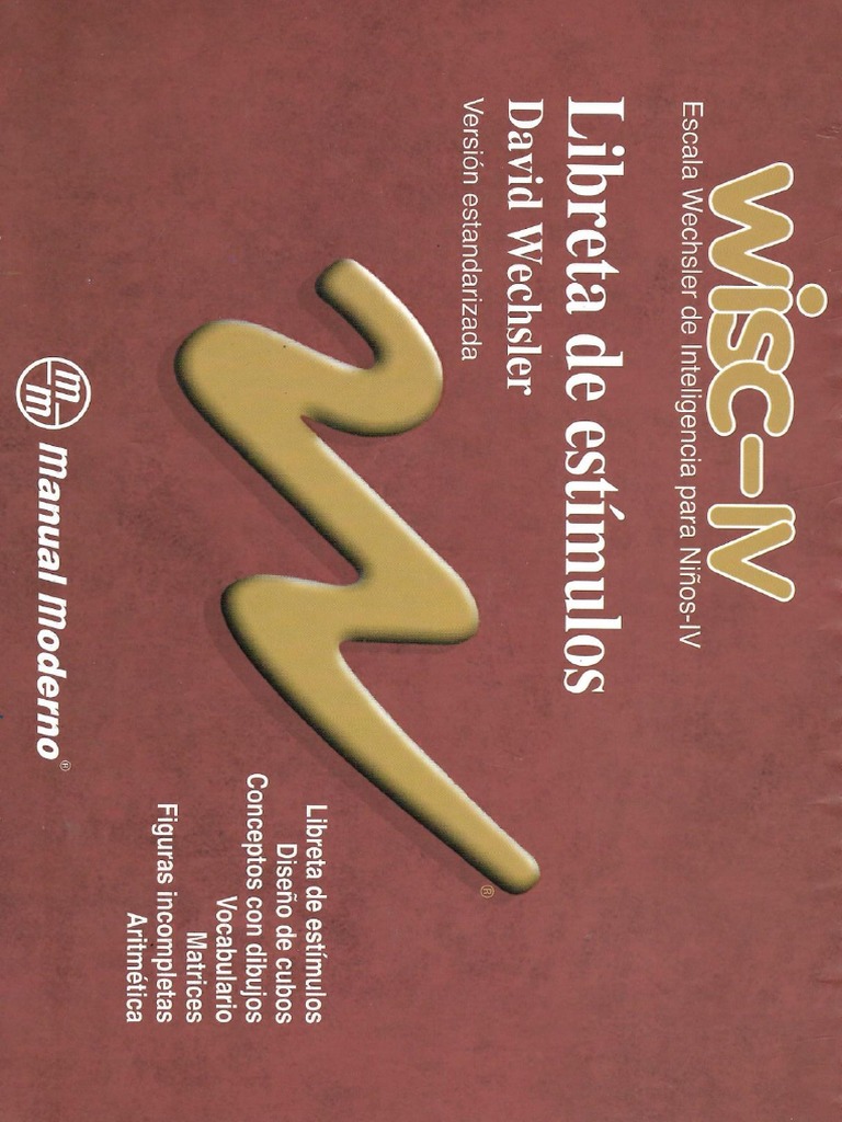 WISC IV Libreta de Estímulos Tamaño Carta Imprimir 2 en Cada Hoja | PDF