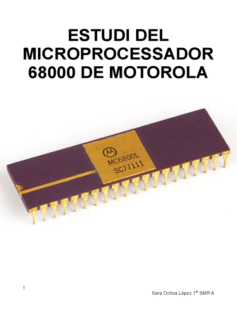Estudi Del Microprocessador 68000 de Motorola | PDF