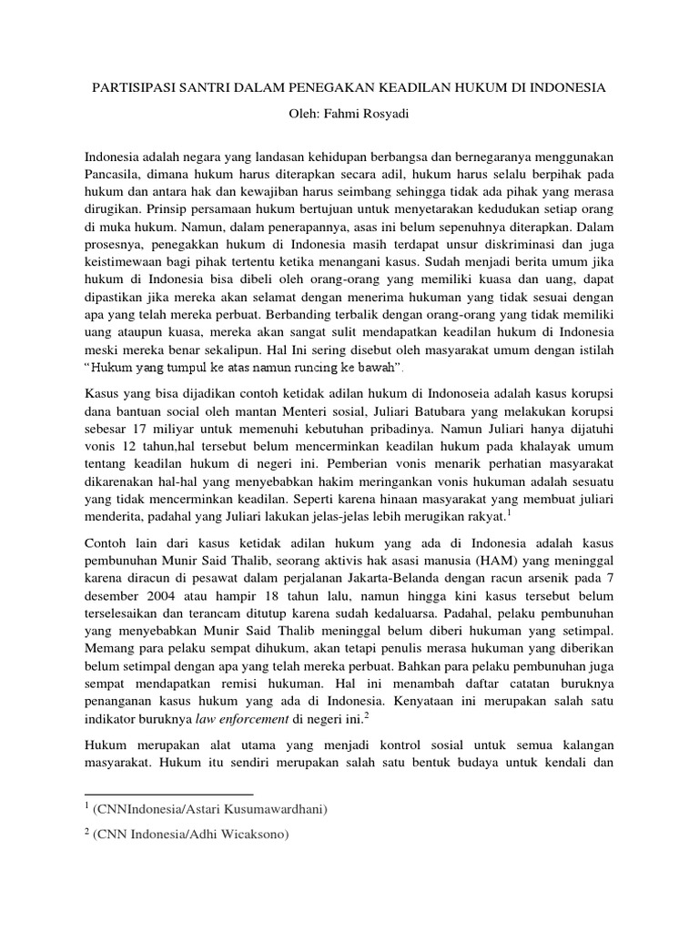 Contoh Esai Tentang Santri | PDF