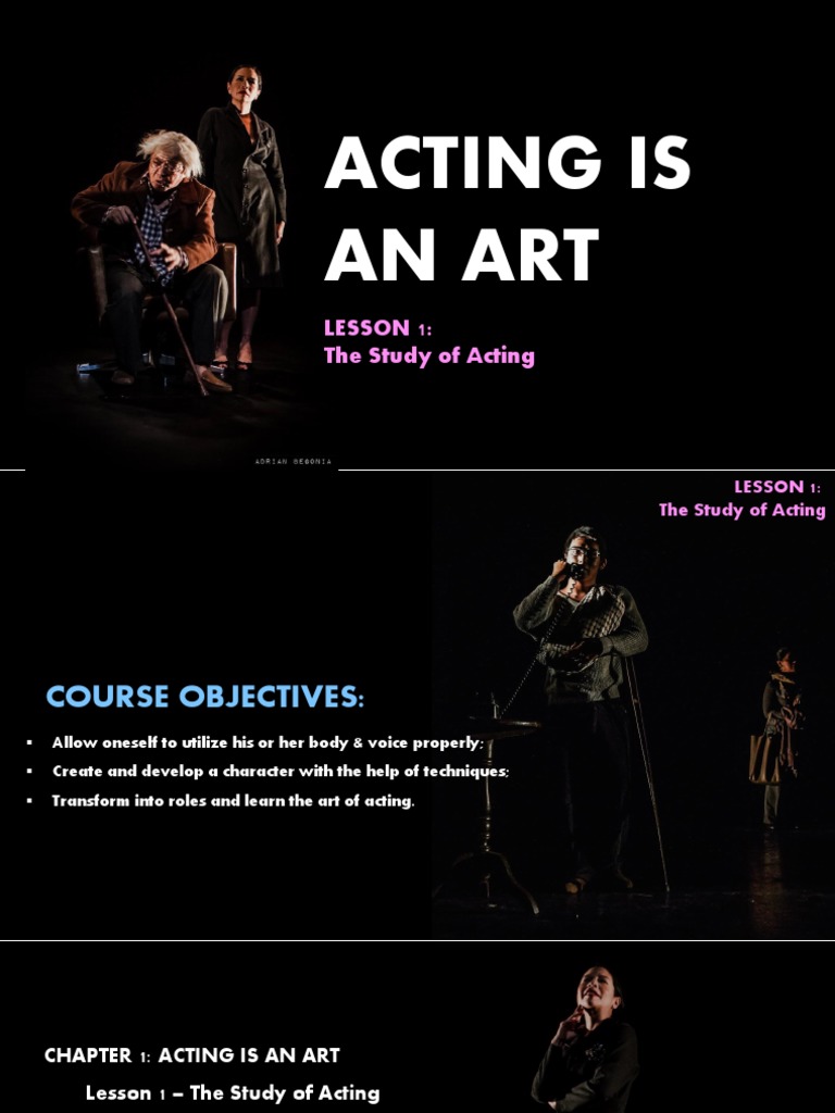 Lesson 1 - The Study of Acting | PDF | Acting | Theatre