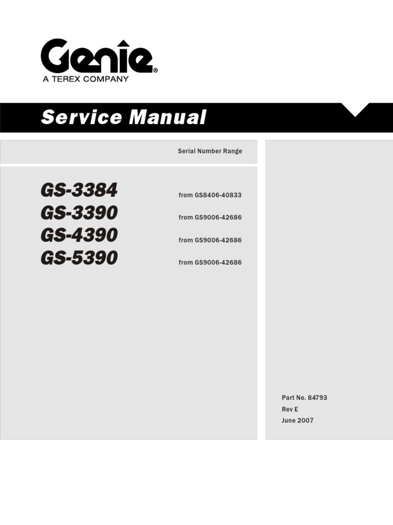 Genie 5394 | PDF | Pump | Machines