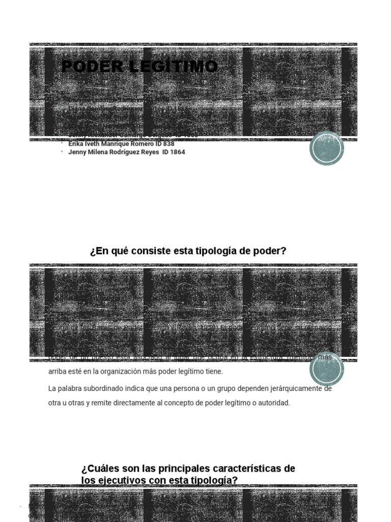 Poder Legítimo en la Organización | PDF | Conceptos psicologicos ...