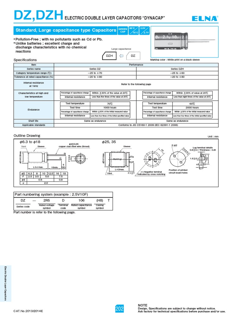 Datasheet | PDF | Capacitor | Capacitance