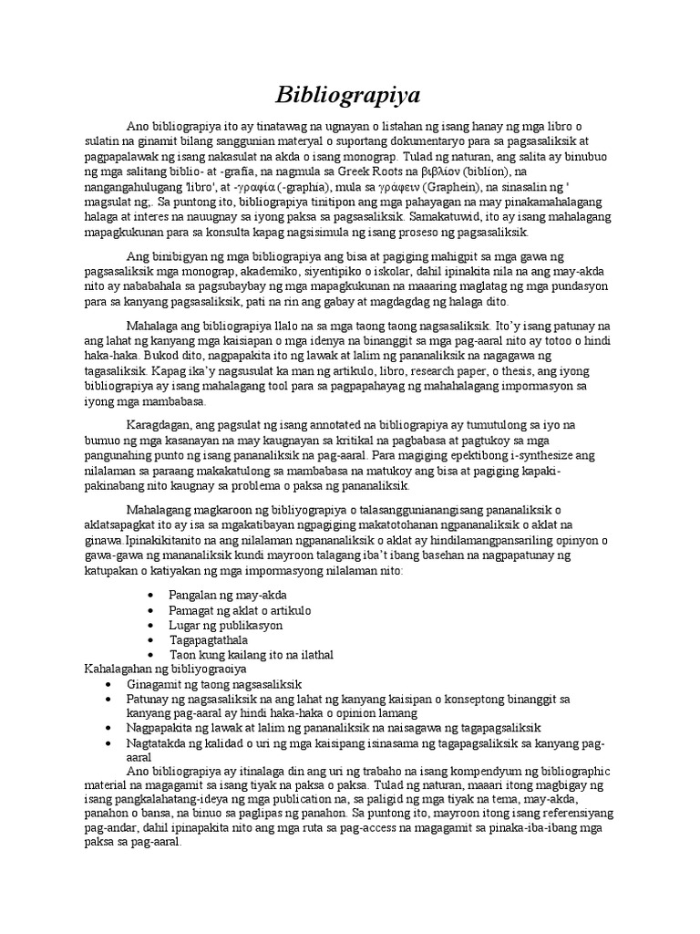 Bibliograpiya | PDF