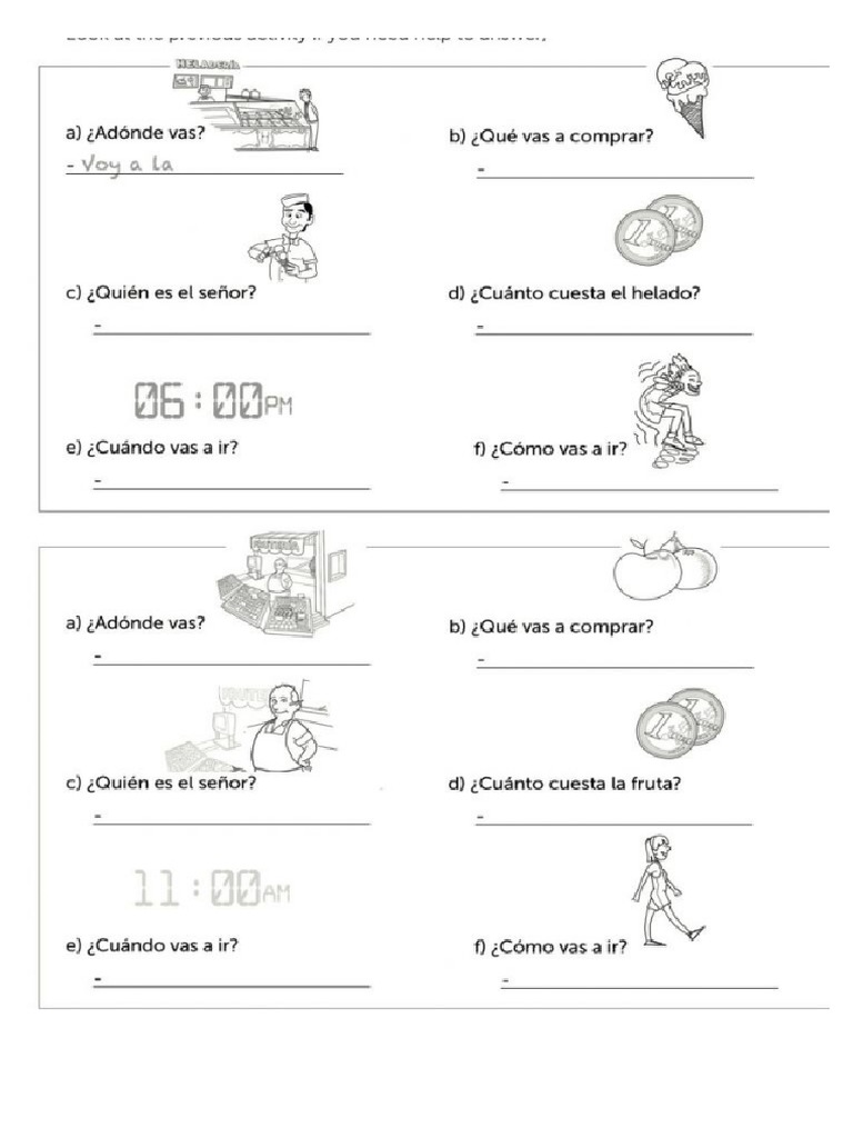 WH Questions in Spanish | PDF