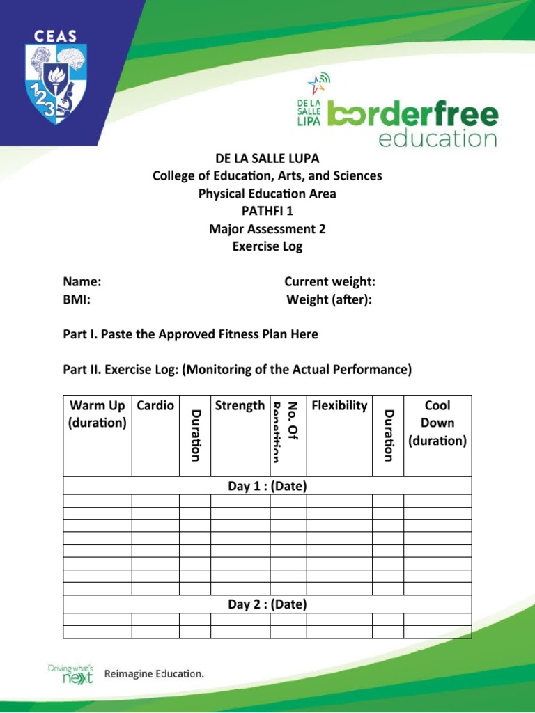 Major Assessment 2-Implementation of Fitness Plan | PDF