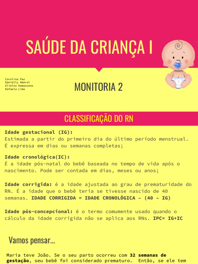 CLASSIFICAÇÃO DO RN | PDF | Taxa de mortalidade | Gravidez