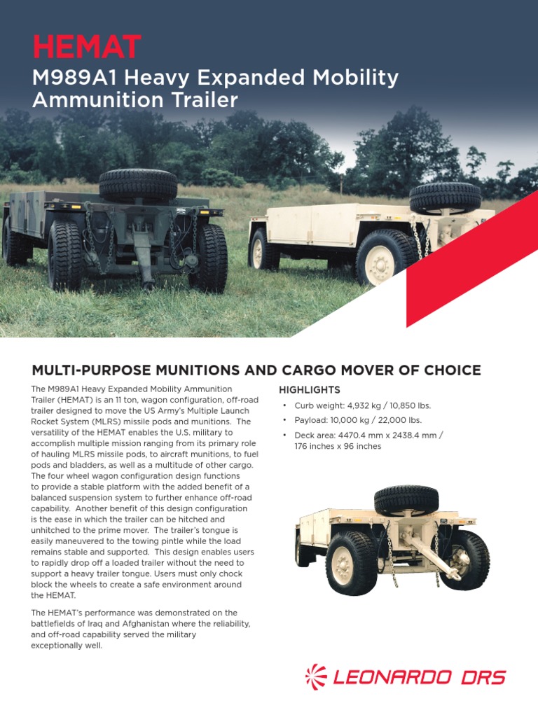 Hemat Datasheet | PDF | Trailer (Vehicle) | Ammunition