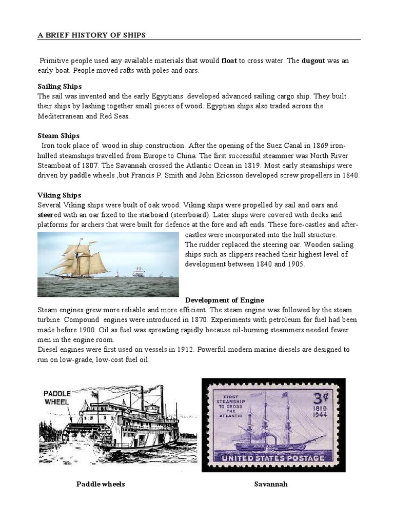 A Comprehensive Overview of the Development and Types of Ships ...