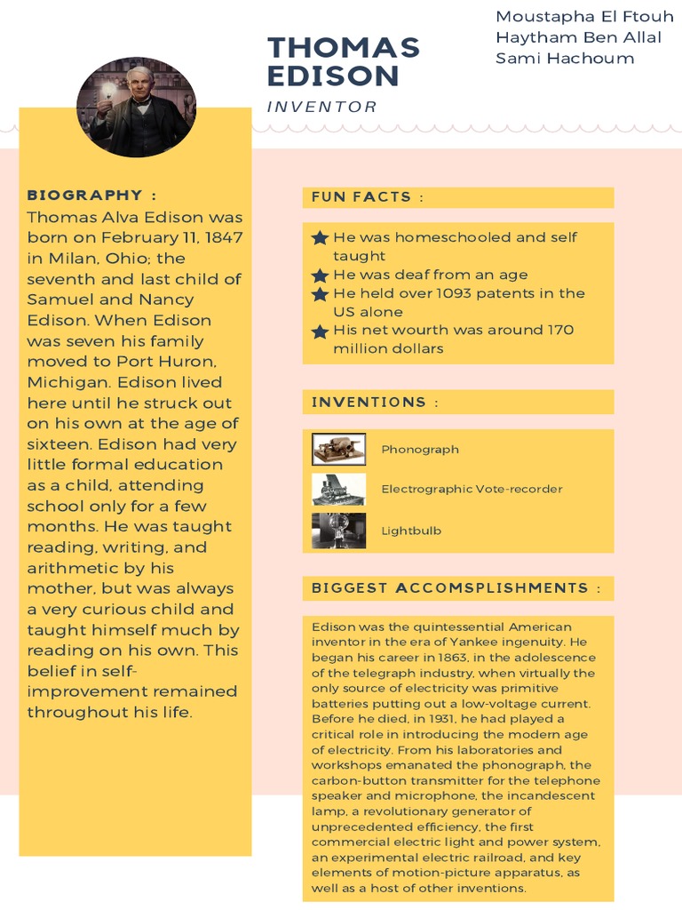 Thomas Edison VR 3 | PDF | Thomas Edison | Electricity