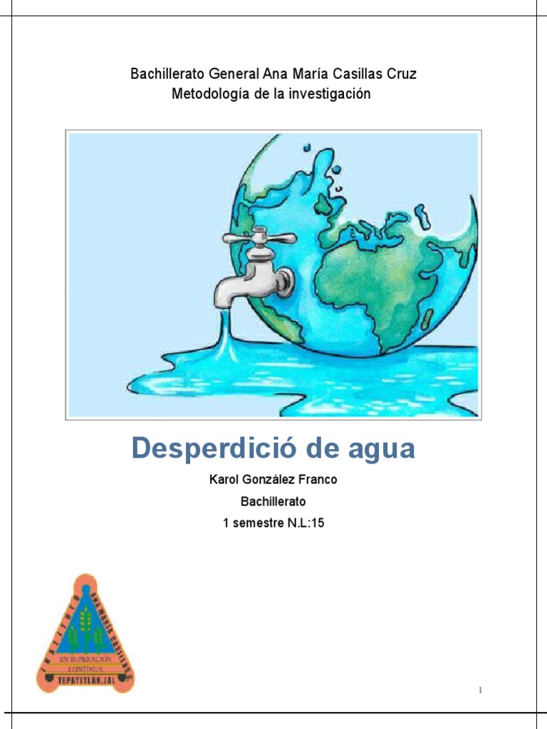 Trabajo Escolar | PDF | Agua | La contaminación del agua