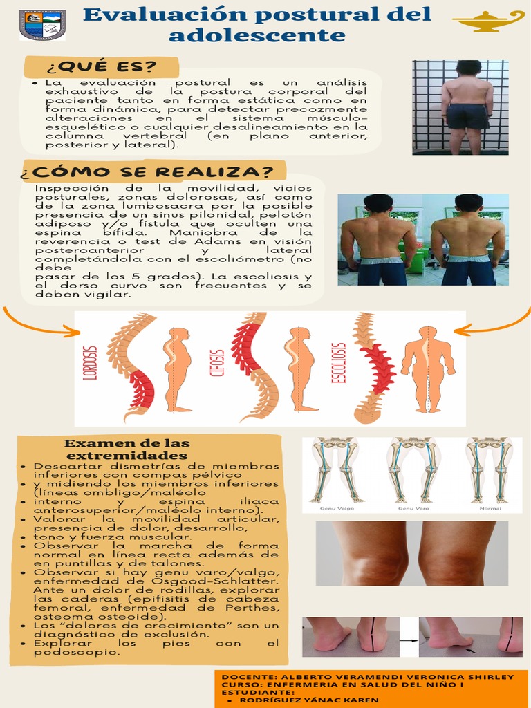 Evaluación Postural Del Adolescente | PDF