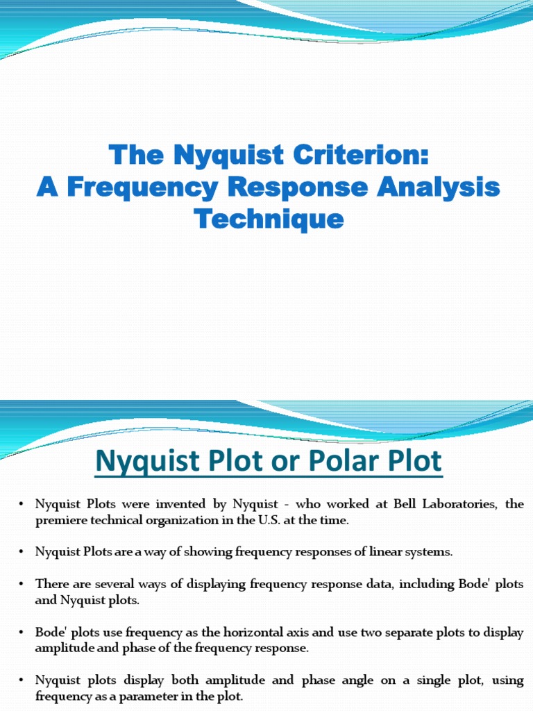The Nyquist Plot A Frequency Response Analysis Technique | PDF ...
