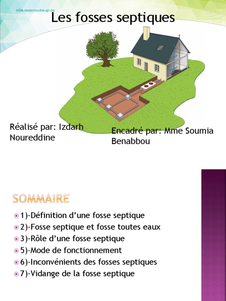 Présentation de Fosses Septiques-Converti | PDF | Fosse septique ...
