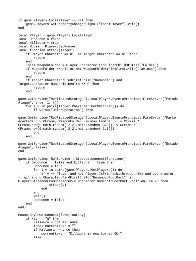 Smooth Slicing KILL AURA SCRIPT | PDF