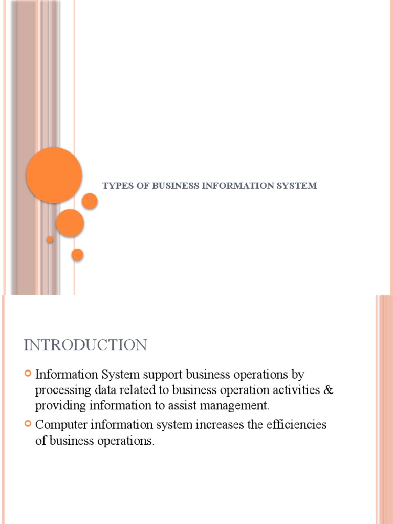 Types of Business Information Systems | PDF | Accounts Payable ...