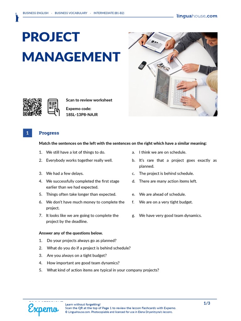 Project Management American English Student | PDF | Cognition ...