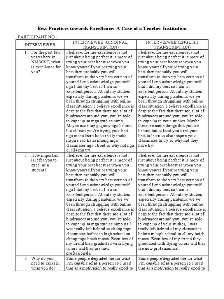 Transcription 1 | PDF | Psychology | Behavior Modification