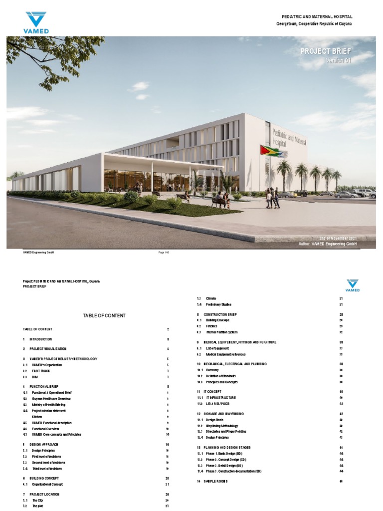Pediatric and Maternal Hospital Project Brief | PDF | Building ...
