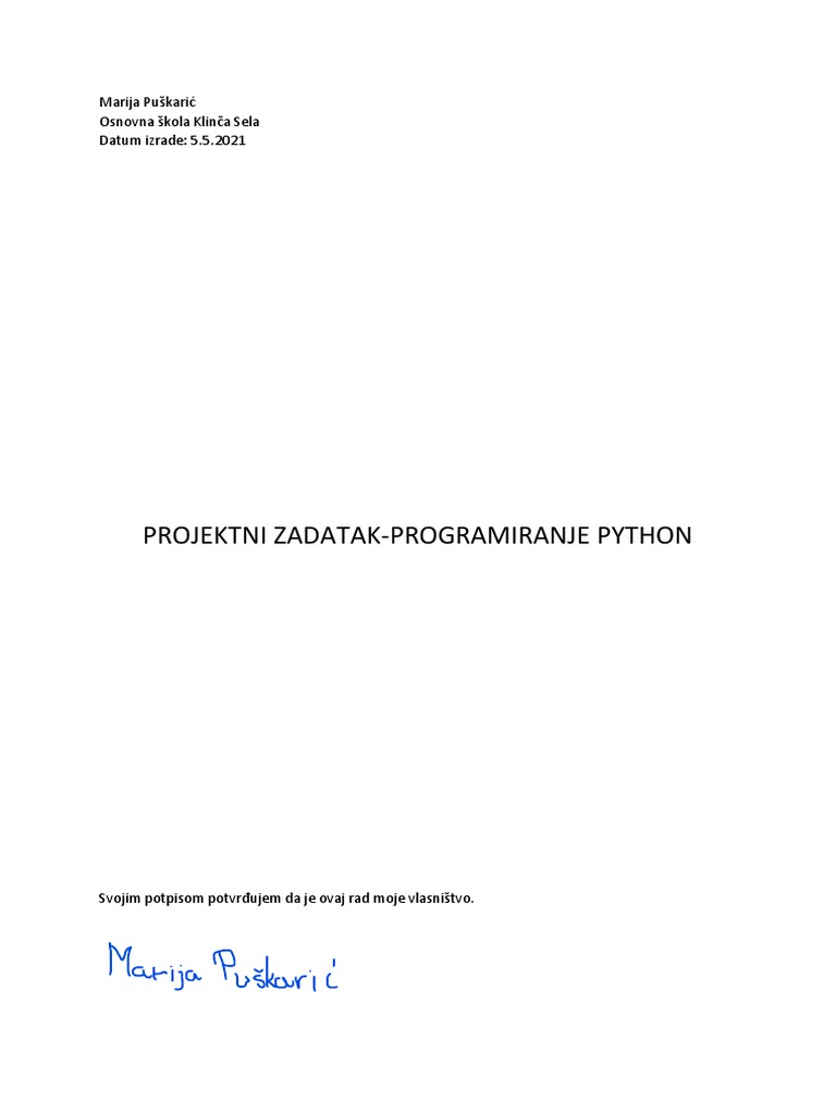 Python Project Pdf 