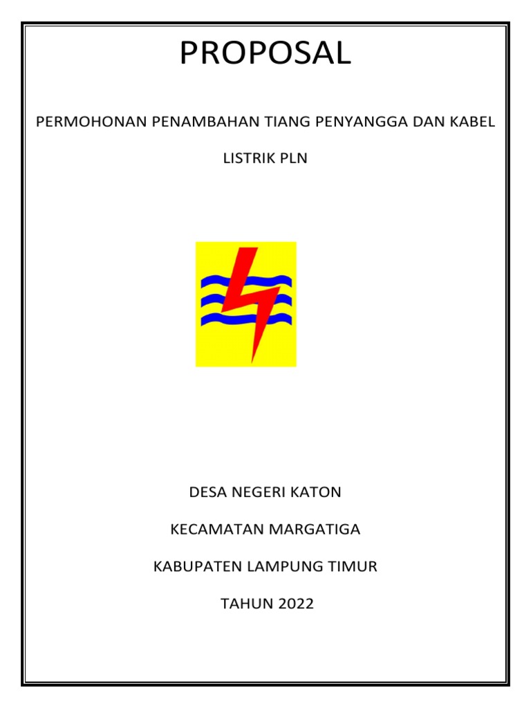 PROPOSAL Penambahan Tiang PLN Negeri Katon | PDF